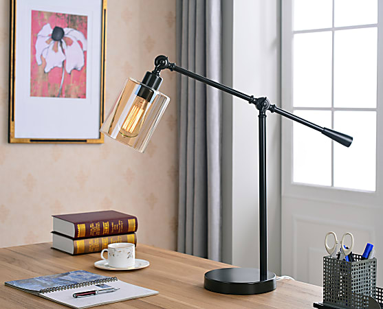 Kenroy Home Thornton LED Desk Lamp 24 316 H Warm Bronze - Office Depot