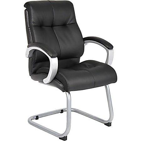 Boss Office Products Double Plush Ergonomic Bonded LeatherPlus Mid Back ...