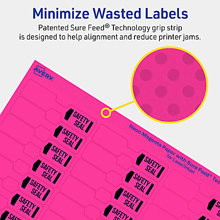 Avery Printable Labels With Sure Feed Technology 94749 NMP40 Barbell 12 ...