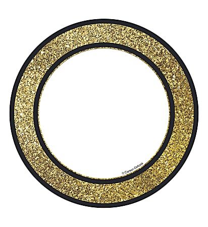Carson-Dellosa Sparkle And Shine Single Cut-Outs, Gold Glitter Dots, 8 ...