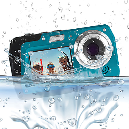 Minolta MN40WP 48.0 Megapixel Waterproof Digital Camera Blue - Office Depot