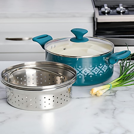 Spice By Tia Mowry Savory Saffron 5 Quart Ceramic Nonstick Aluminum ...