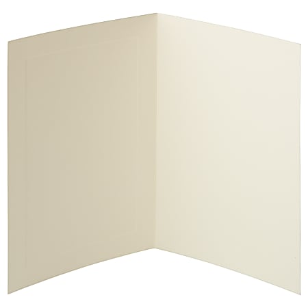 JAM Paper Fold Over Cards Panel Border 5 x 6 58 Ivory Pack Of 25 ...
