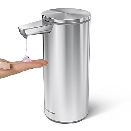simplehuman Touch Free Rechargeable Sensor Liquid Soap And Hand Sanitizer Dispenser 14 Oz ...
