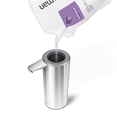 simplehuman Touch Free Rechargeable Sensor Liquid Soap And Hand Sanitizer Dispenser 14 Oz ...