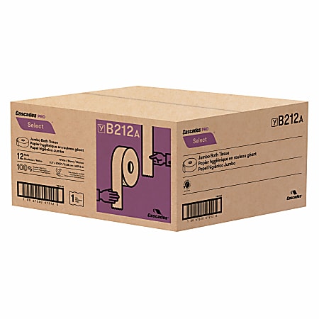 Cascades PRO Select Jumbo Roll 1 Ply Bathroom Tissue 2000 100percent ...