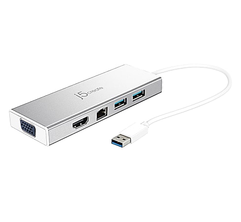 j5create USB 3.0 Mini Dock Silver JUD380 - Office Depot