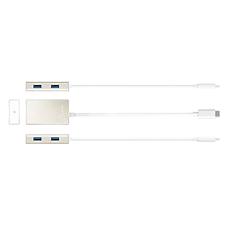 j5create USB Type C 4 Port Hub Silver JCH343 - Office Depot