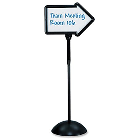 Safco Write Way Directional Sign Steel Black - Office Depot