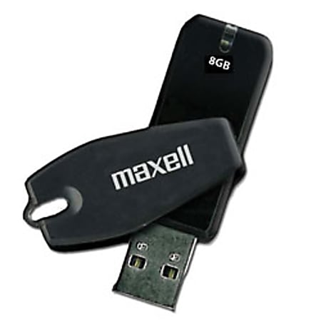 Maxell 8GB 503202 USB 2.0 Flash Drive 8 GB USB 2.0 Black - Office Depot
