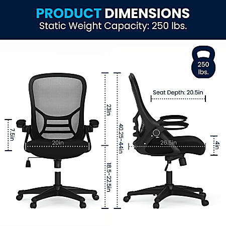 Flash Furniture Porter Ergonomic Mesh High Back Office Chair Black ODP Business Solutions