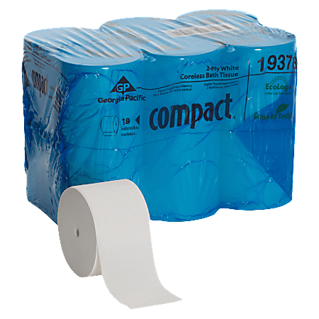 Georgia Pacific Coreless 2 Ply Toilet Paper 1500 Sheets Per Roll 18 Rolls Per Pack - ODP ...