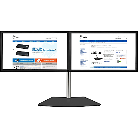 SIIG Easy Adjust Dual Monitor Desk Stand 13 to 27 Up to 27 Screen ...