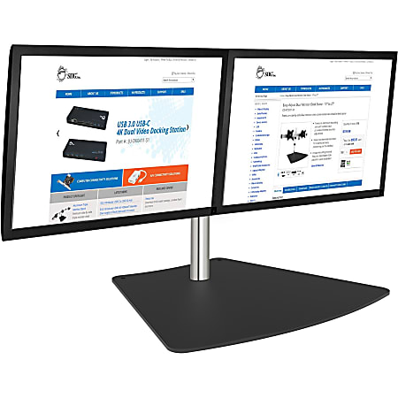 SIIG Easy Adjust Dual Monitor Desk Stand 13 to 27 Up to 27 Screen ...