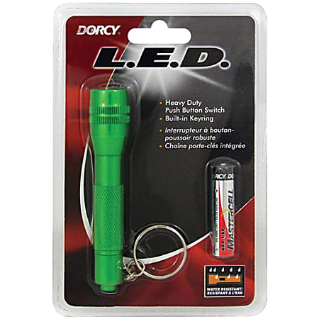 Dorcy Keychain LED Flashlight 1 x LED 10 lm Lumen AAA Blue Green Silver ...
