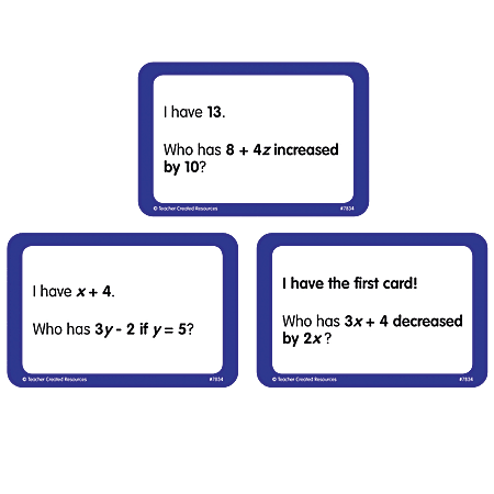 Teacher Created Resources I Have Who Has Math Game Grades 5 6 - Office ...