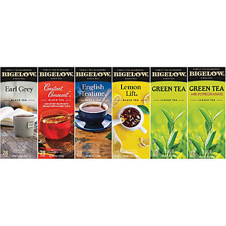 Bigelow Assorted Flavored Teas Box Of 168 - Office Depot