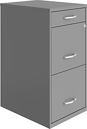 Realspace SOHO Organizer 18 D Vertical 3 Drawer File Cabinet Silver ...