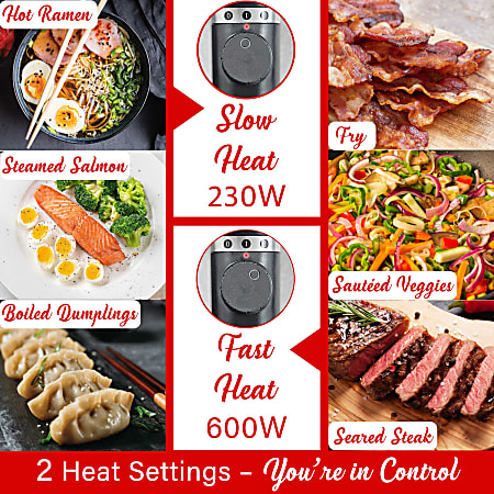 Brentwood 1.6 Qt. 600 Watt Multifunction Electric Hot Pot Cooker ...