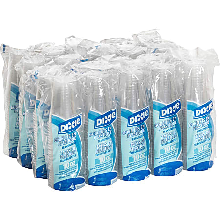 Dixie Clear Plastic Cups 10 Oz. Box Of 500 - Office Depot