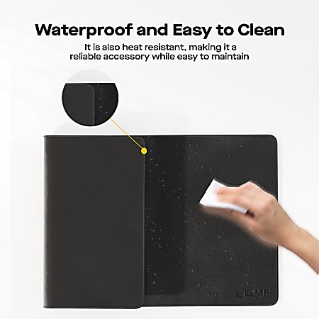 Mobile Pixels PU Leather Desk Mat 31 1.2 x 15 34 Graphite Black ...