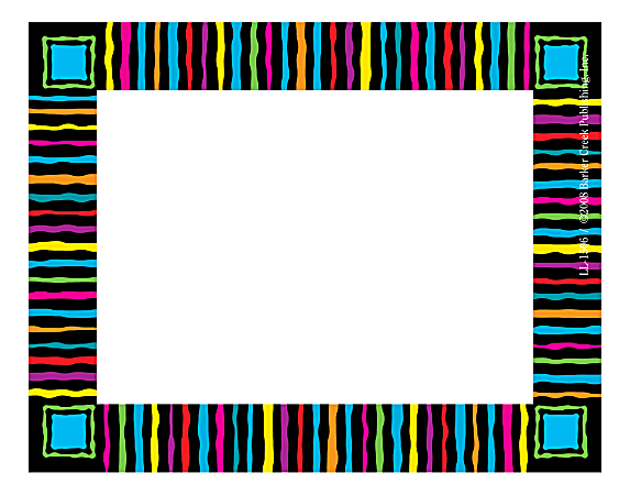 Barker Creek Name Tag And Name Plate Set Neon Stripes - Office Depot