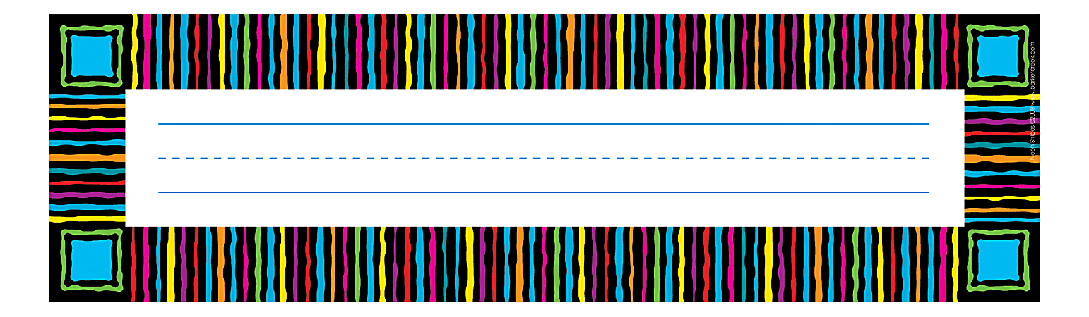 Barker Creek Name Tag And Name Plate Set Neon Stripes - Office Depot