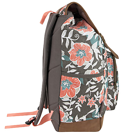 Trailmaker Drawstring Backpack With 17 Laptop Pocket Floral - Office Depot