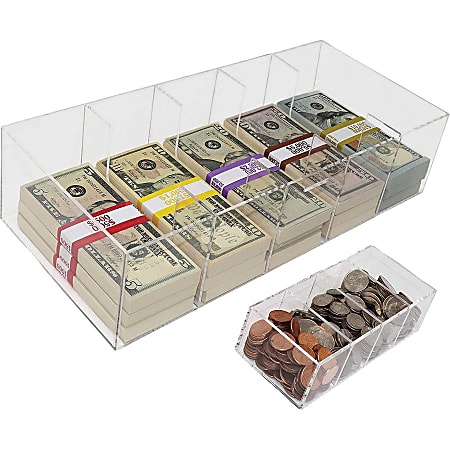 Nadex Coins 5 Compartment Currency Tray with Coin Tray 4 Coin Acrylic ...