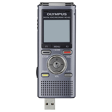 Olympus WS 822 GMT Digital Recorder 6.1 x 5.1 x 1.7 Gunmetal - Office Depot