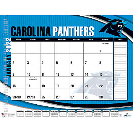 Lang Turner Licensing Monthly Desk Calendar 22 x 17 Carolina Panthers ...