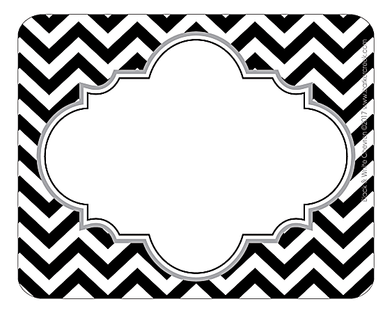 Barker Creek Name Tag Name Plate Set Chevron Black Tie Affair - Office ...