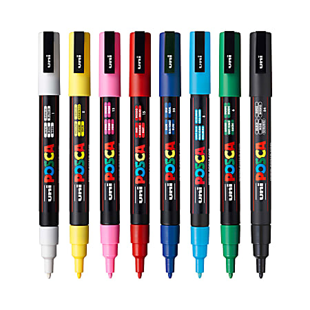 POSCA PC 3M Water Based Paint Markers Reversible Fine Tip Assorted ...