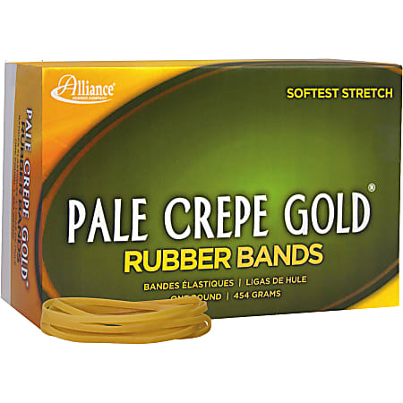 Alliance Rubber Pale Crepe Gold Rubber Bands 33 3 12 x 18 1 Lb Box Of ...