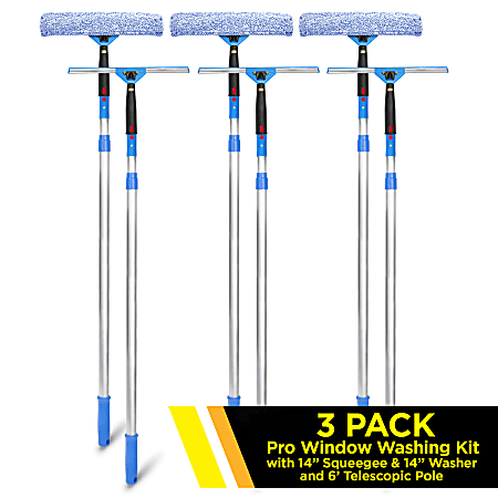 Gritt Commercial Pro Window Washing Kit With Squeegee Washer And ...