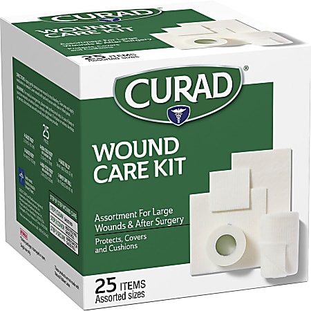 Curad Wound Care Kit 25 x Pieces 1 Box - Office Depot