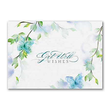Custom Get Well Greeting Cards With Blank Foil Lined Envelopes 7 78 x 5 ...