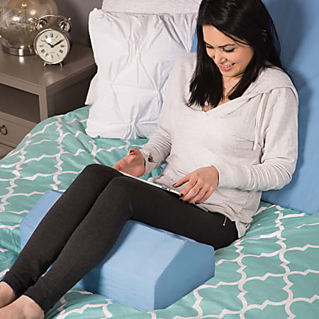 DMI Elevating Foam Leg Rest Cushion Pillow 28 H x 10 W x 7 D Blue ...