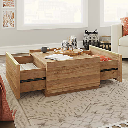 Sauder Manhattan Gate Square Coffee Table 16 H x 31 W x 31 D Sindoori ...