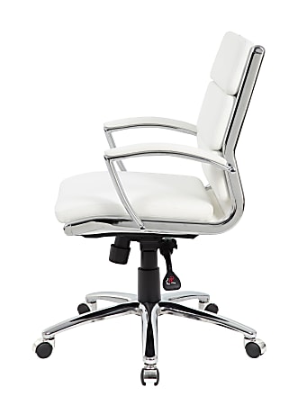 Boss Office Products Caressoft Mid Back Chair White - Office Depot