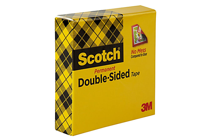 Scotch Double Sided Tape Permanent 1 Tape Roll 1 in x 1296 in Home ...