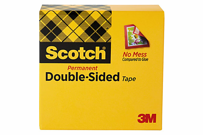 Scotch Double Sided Tape Permanent 1 Tape Roll 1 in x 1296 in Home ...