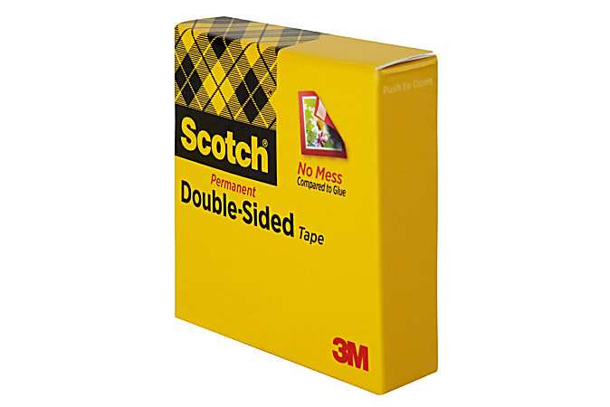 Scotch Double Sided Tape Permanent 1 Tape Roll 1 in x 1296 in Home ...