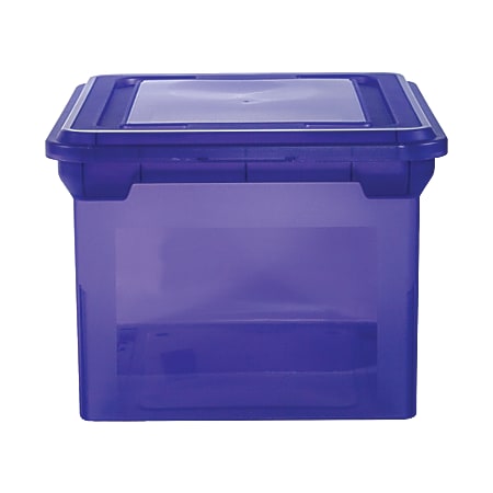 Office Depot Brand Colorful File Tote 10 1316 H x 14 18 W x 18 D Purple ...