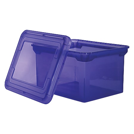 Office Depot Brand Colorful File Tote 10 1316 H x 14 18 W x 18 D Purple ...