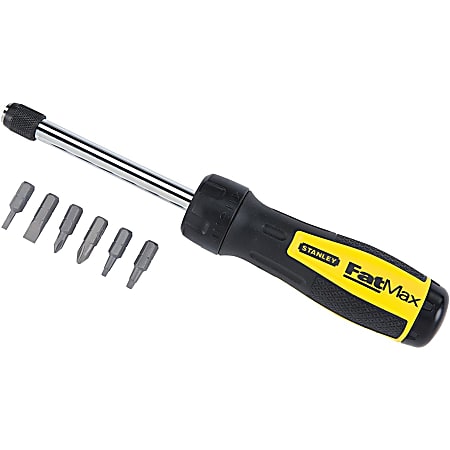 Stanley FATMAX 6 Bit Ratcheting Multi Bit Screwdriver 11 1316 H x 3 58 ...