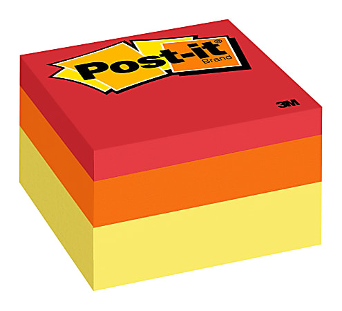 Post it Notes Cube 3 in x 3 in 400 SheetsCube Canary Wave - ODP ...