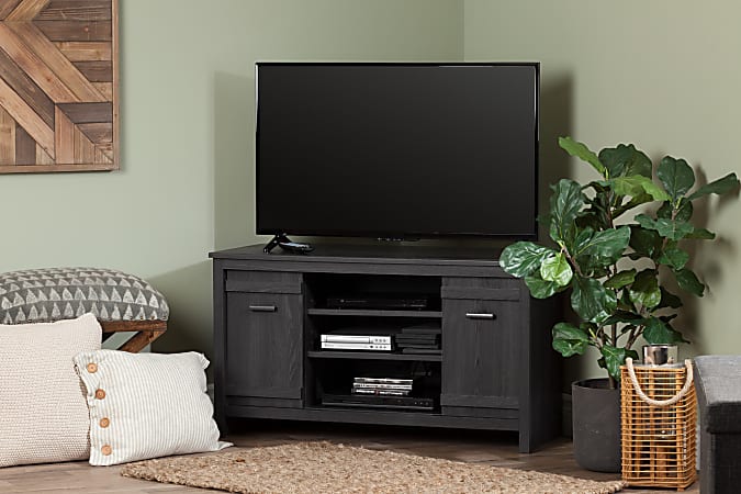South Shore Exhibit Corner TV Stand For TVs Up To 42 Gray Oak - Office ...