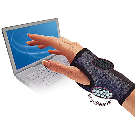 IMAK Computer Glove With ergoBeads Gray - Office Depot