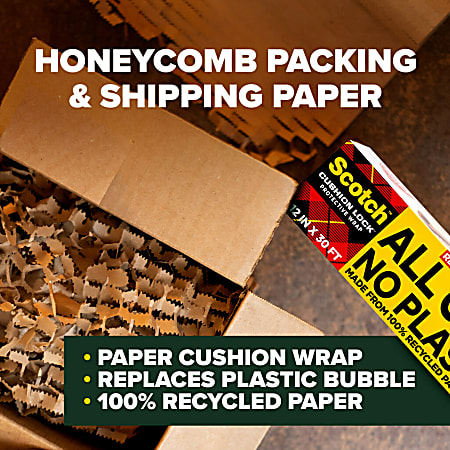 Scotch Cushion Lock Protective Wrap 12 38 in x 30 ft 1 Roll Honeycomb ...